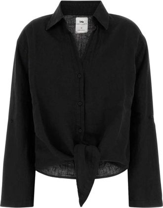 Lois Femme, Blouses et Chemises, Noir, Taille: 42 FR Pia Linen Shirt