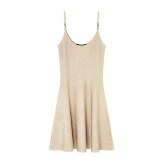 Versace Barocco Jacquard Kurzes Kleid Beige - - Dresses - Damen - Beige - S
