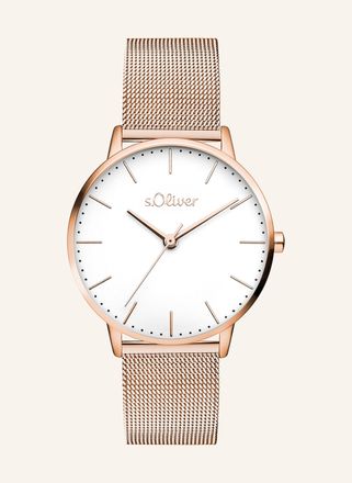 s.Oliver S.Oliver Armbanduhr Aus Edelstahl rosegold