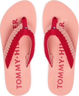 Tommy Hilfiger Zehentrenner CROCHET SUMMER SANDA FW0FW09417 Rosa