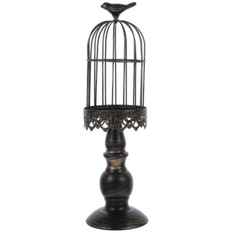 NUOBESTY Kerzenhalter Aus Metall in Vogelk&auml;figform Dekorativer Tischkerzenst&auml;nder Im Retro-Stil F&uuml;r Stabkerzen