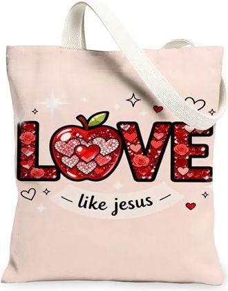 Generic Sacs fourre-tout en toile avec motif de fruits, sacs d&eacute;picerie r&eacute;utilisables, style vintage chic, l&eacute;ger et lavable, pour lext&eacute;rieur, p&ecirc;che, 13x15 Inch