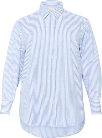 Kaffe Curve Femme, Blouses et Chemises, Bleu, Taille: 52 FR Chemise &agrave; Rayures Windsurfer