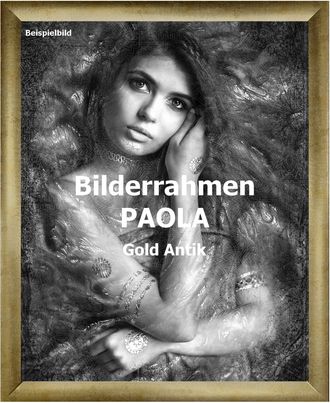 Homedecoration Bilderrahmen Paola 32 x 50 cm Gold Antik mit Acrylglas Antireflex 1 mm
