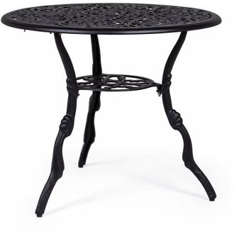 BIZZOTTO Bizzotto - Runder Tisch Victoria aus Aluminium f&uuml;r Garten und Veranda &oslash; 80 cm -Anthrazit