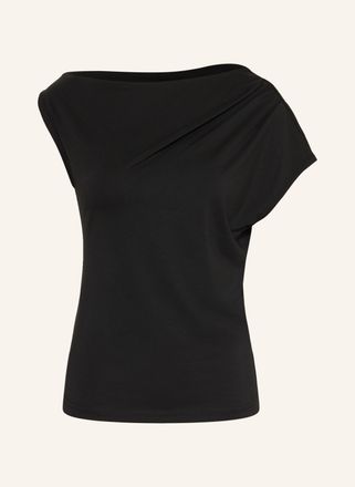 Selected One-Shoulder-Top schwarz