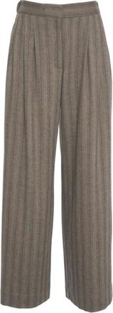 ottod'Ame Femme, Pantalons, Beige, Taille: 40 FR Pantalon Large Marrone Aw25
