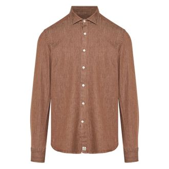 Sonrisa Homme, Chemises, Brun, Taille: XL Cotton Shirt