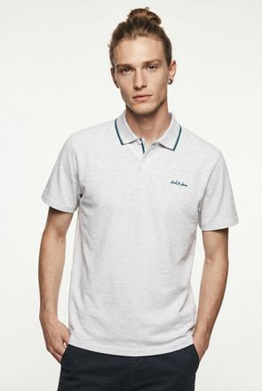 Jack & Jones Poloshirt JACK & JONES JJBLAZE POLO SS, Herren, Gr. XXL, wei&szlig; melange, Jersey, Obermaterial: 60% Baumwolle, 40% Polyester, meliert, regular fit, Shirt