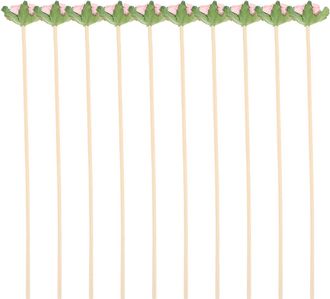 Exceart 10 Stücke Rattanstäbchen mit Blumen Duftstäbchen Raumduft Stäbchen Rattan Diffuser Sticks Holz Diffusor Stöcke für Ätherische Öle Aroma Aromatherapie