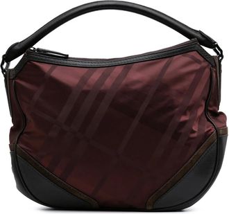 Burberry Hobo Bags - Tonal Check Nylon Hobo - Gr. unisize - in Rot - für Damen