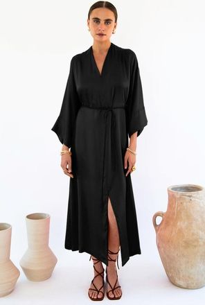 Neu Nomads Damen vegan Kleid Carmen Schwarz