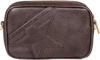 Golden Goose Sac Port&eacute; &Eacute;paule - Marron Fonc&eacute;