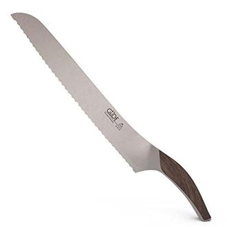 Gude Solingen - Brotmesser geschmiedet, 32 cm, Räuchereiche, SYNCHROS, Handmade Germany, Braun