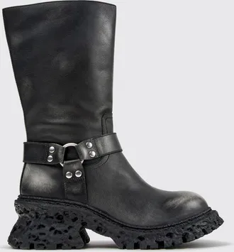 Camperlab Terroso Wadenhohe Biker-Stiefel aus Distressed-Leder