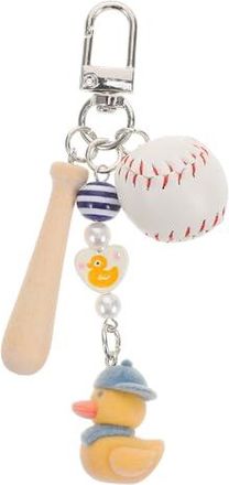 Supvox Porte-cl&eacute;s Pendentif Canard Baseball Mignon Breloque Mini Batte Baseball Compacte pour Paquet &agrave; Dos Accessoires Sport pour Femmes et Gar&ccedil;on et Filles 
