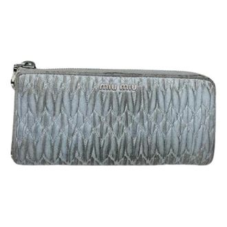 Miu Miu Portefeuille en cuir Pre-owned - Femme - Pre-owned - Bleu - Taille: ONE Size