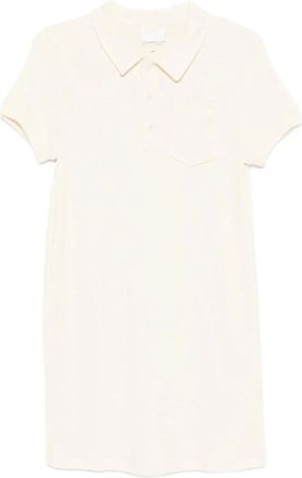 A.P.C. A.p.c., Femme, Robes, Beige, Taille: 42 FR Elina Collar Polo Mini Dress