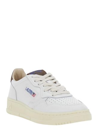 Autry Womens Trainers With Leather Details - White Upper Sneaker
