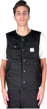 Roy Rogers Homme, Vestes, Noir, Taille: L Gilet en Canvas
