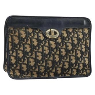 Dior Pre-owned Toile sacs-dior - Femme - Pre-owned - Bleu - Taille: ONE Size