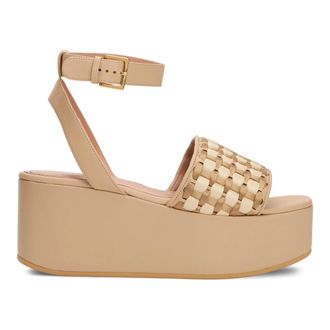 Alberta Ferretti Woven Platform Sandal - - Shoes - Damen - Beige - 38 EU