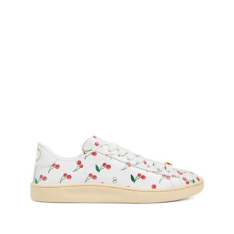 Valentino Garavani Wei&szlig;e Sneakers mit Kirschendruck - - Shoes - Damen - Wei&szlig; - 39 EU