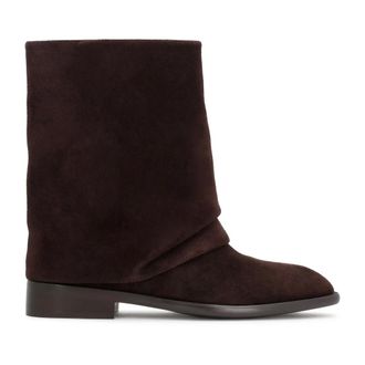 Kazar Bottines en Daim &agrave; Enfiler - Femme - Chaussures - Brun - Taille: 35 EU
