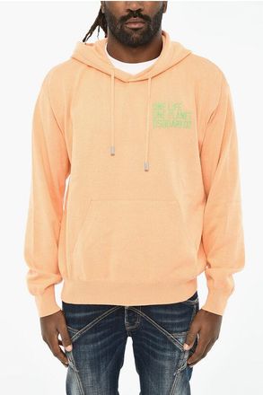 Dsquared2 Cotton Hoodie with Side Embroidery Größe M