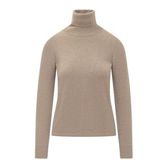 Max Mara Femme, Pulls, Beige, Taille: 44 FR Educata Turtleneck