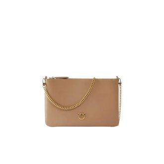 Pinko Pinko, Femme, Sacs, Brun, Taille: ONE Size Classic Flat Love Bag Simply