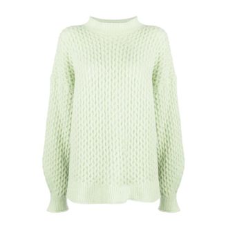 Rus Salbei Pullover - - Knitwear - Damen - Gr&uuml;n - M