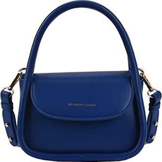Generic Petit sac à main et sac à main en cuir avec poignée sur le dessus - Sac à main tendance - Mini sac à bandoulière mignon pour femme, bleu, Small