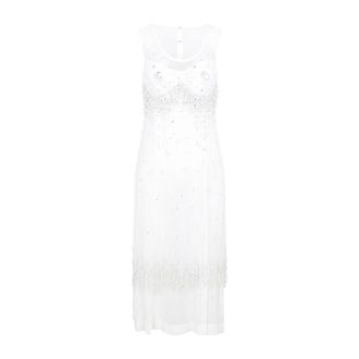 Bottega Veneta Femme, Robes, Blanc, Taille: 36 FR Robe Crystal