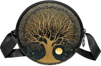 Generic Sac &agrave; bandouli&egrave;re Circle pour femme, petit sac &agrave; bandouli&egrave;re dor&eacute; avec fermeture &eacute;clair, bretelles r&eacute;glables, sac &agrave; main rond d&eacute;contract&eacute; pour femmes 