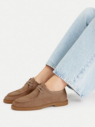 Tommy Hilfiger Halbschuhe Tommy Hilfiger Lightweight Suede Apron Toe FW0FW09262 Beige