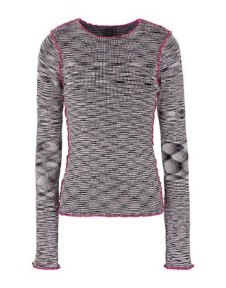 8 by YOOX LETTUCE HEM CREWNECK