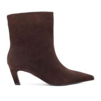 Kazar Wildleder-Stiefeletten zum Hineinschl&uuml;pfen mit erweiterter Zehenbox - - Shoes - Damen - Braun - 35 EU