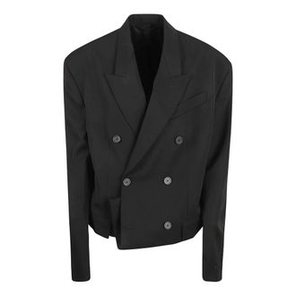 Balenciaga Gefaltete Jacke - - Jackets - Damen - Schwarzk - S