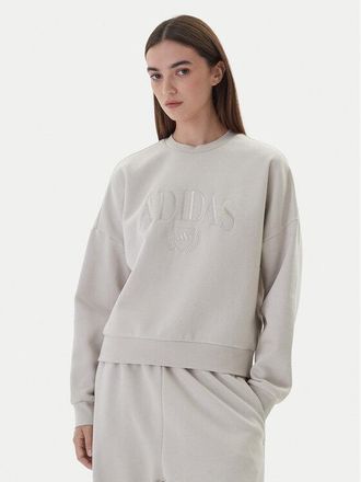 adidas Sweatshirt Cozy Holiday Graphic KA9950 Beige Loose Fit