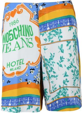 Moschino Femme, Shorts, Multicolore, Taille: 38 FR Bermuda en cr&ecirc;pe