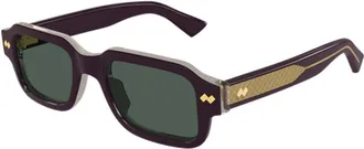 Bottega Veneta BV1442S Rectangular-Frame Sunglasses - Violet