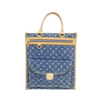 Louis Vuitton unisex, Pre-owned, Bleu, Taille: ONE Size Sac cabas vintage en denim Pre-owned