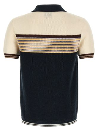Casablanca Color-Block Cotton-Wool Polo Shirt - Multicolor