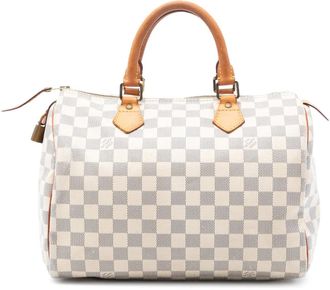 Louis Vuitton Crossbody Bags - Damier Azur Speedy 30 - Gr. unisize - in Wei&szlig; - f&uuml;r Damen