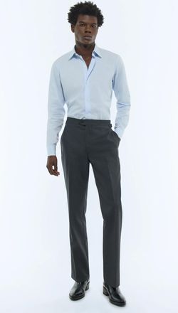 Fursac Pantalon flare en toile de laine - Taille 38 - Homme