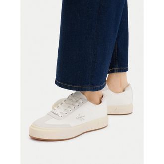 Calvin Klein Sneakers Calvin Klein Basket Cups Lup Wt Lth Su HW0HW02984 Wei&szlig;