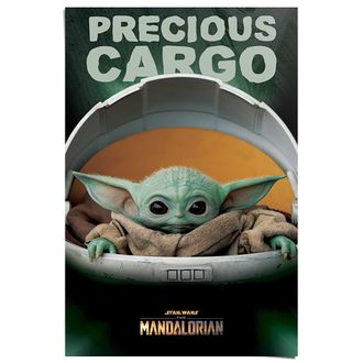 Reinders Poster, The Mandalorian, Baby Yoda, Grogu, Star Wars, Kinderzimmer, Poster, Wanddeko, Room Decor, 150 gr. gl&auml;nzend Bilderdruckpapier, Gr&uuml;n, 91,5 x 61