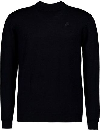 Karl Lagerfeld Herren Pullover schwarz Merinowolle unifarben