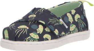 Toms Klassische Alpargata Loafer für Jungen, flach, Marineblaue leuchtende Quallen, 9 UK Child